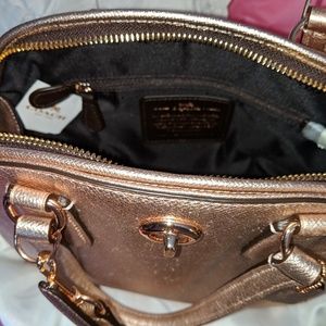 Coach | Bags | Coach Metallic Rose Gold Mini Crossbodyhandbag | Poshmark